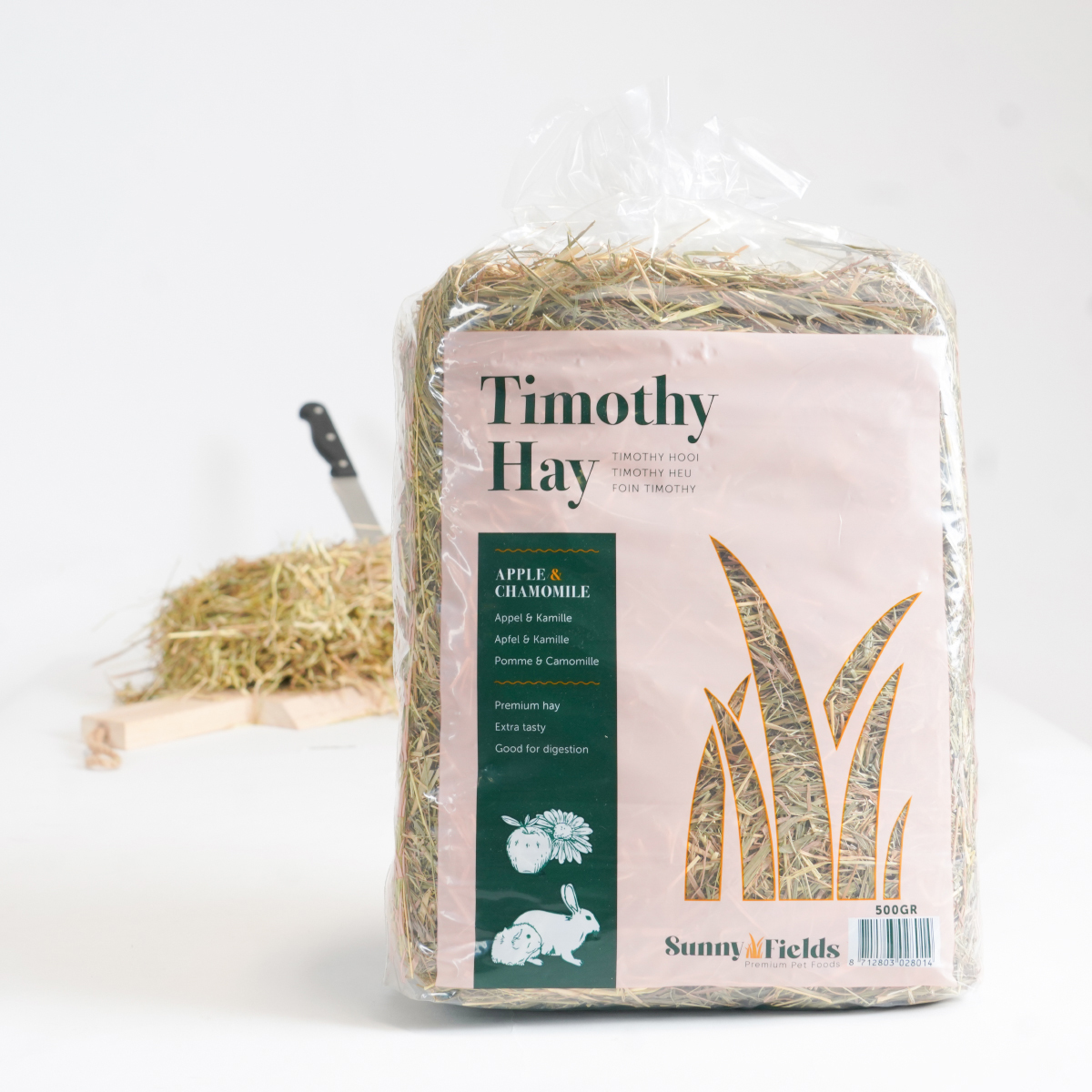 Sunny Fields Timothy hooi appel/kamille - 0,5 kg - Jouw Konijn